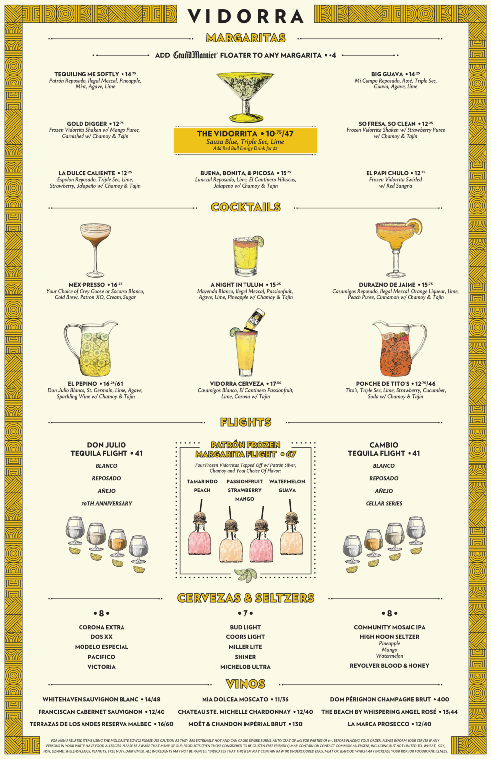 Menu - Vidorra Cocina
