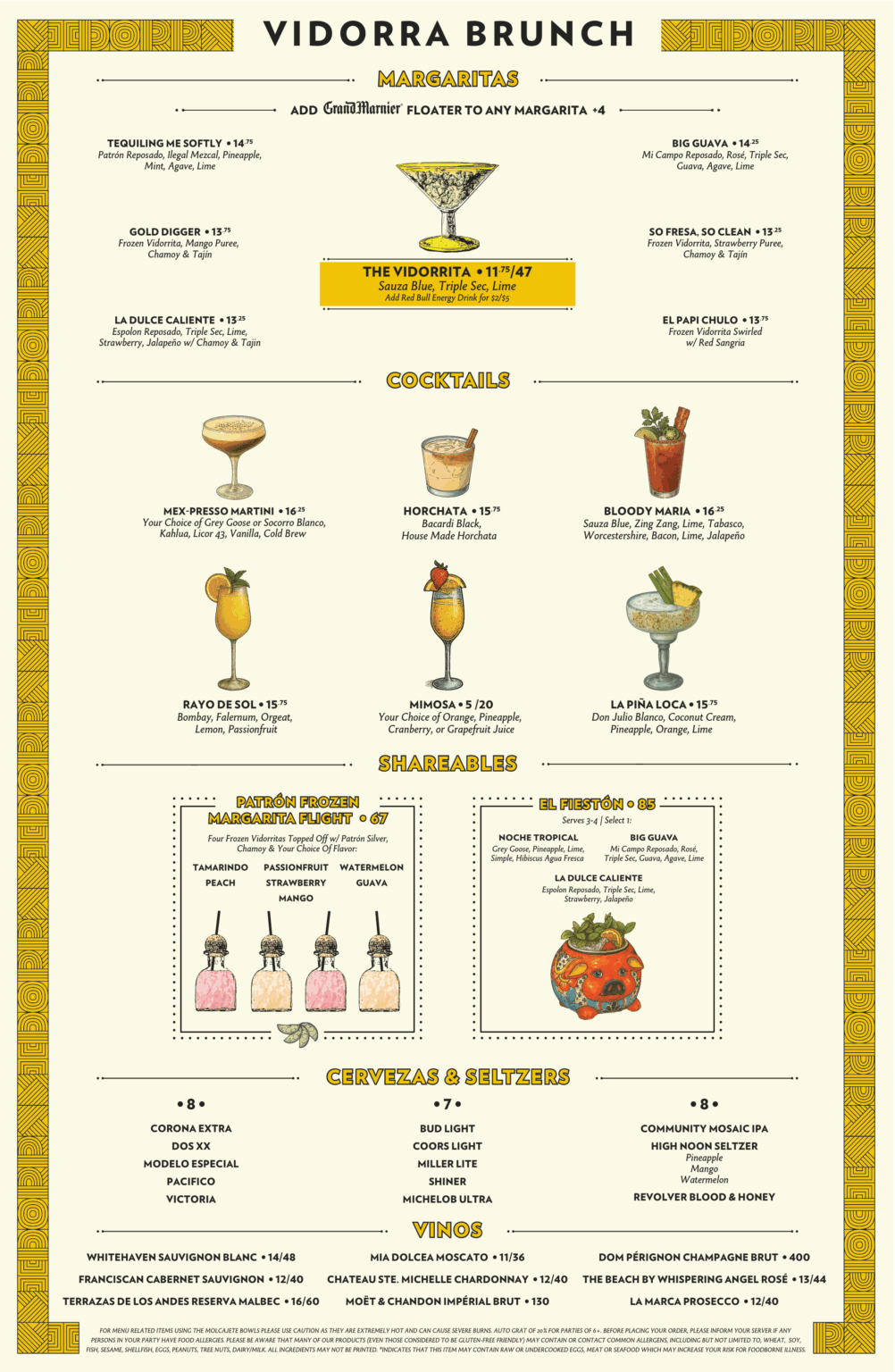 Menu - Vidorra Cocina