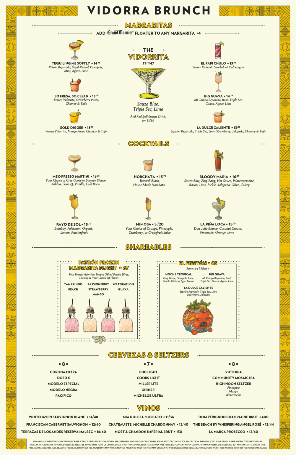 Menu - Vidorra Cocina